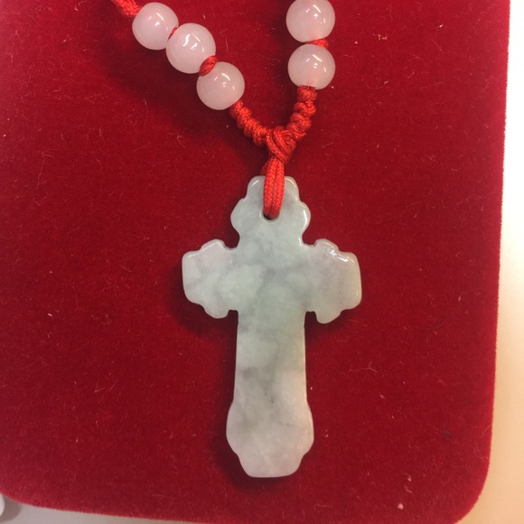 Jewelry | Jade Stone Cross | Poshmark